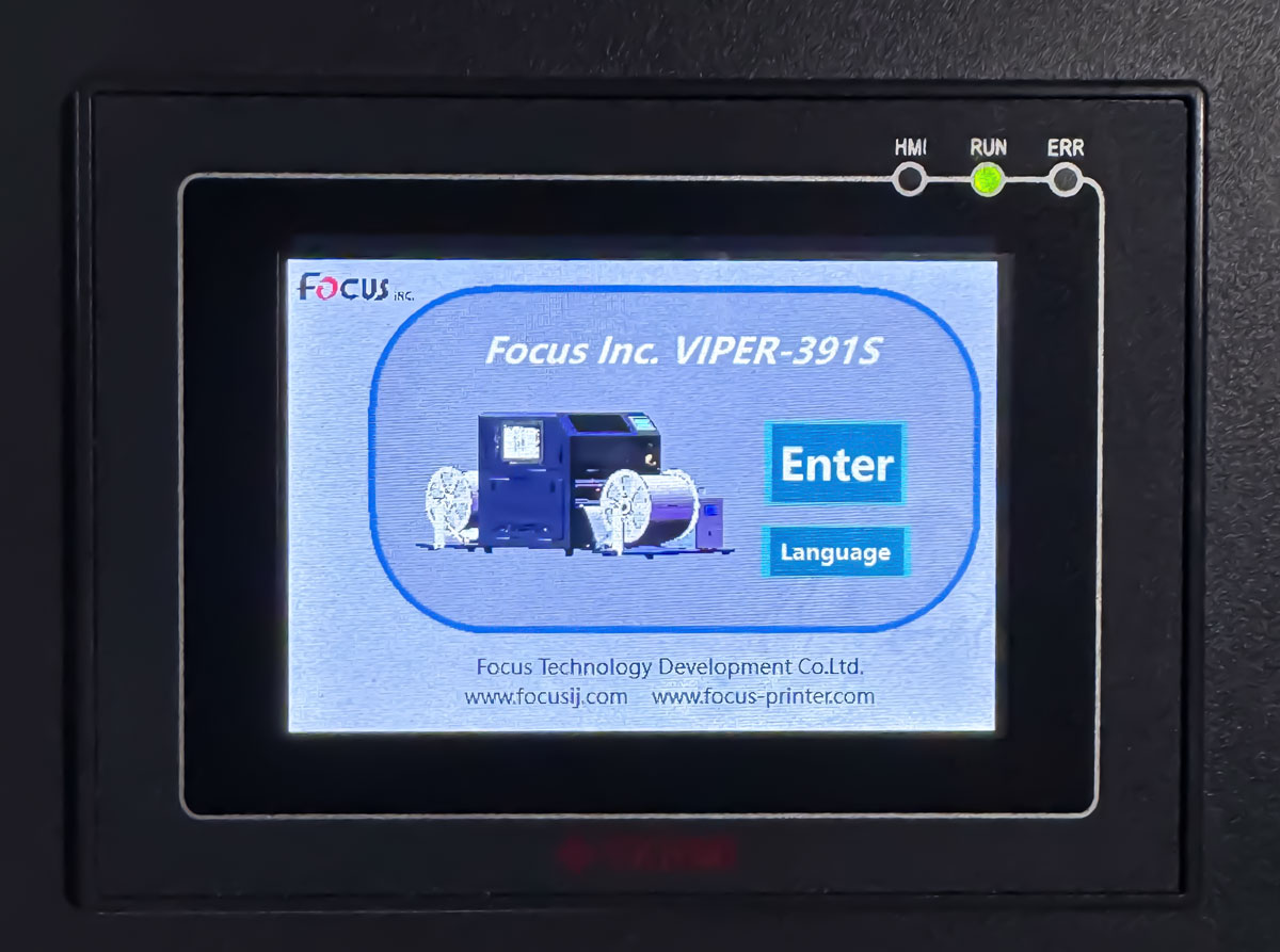 Focus Viper-391S Single pass full color inkjet label printer