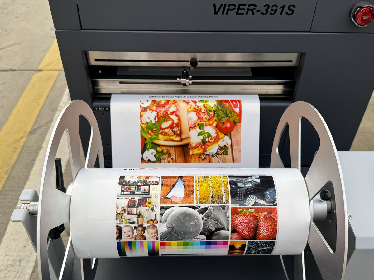 Focus Viper-391S Single pass full color inkjet label printer