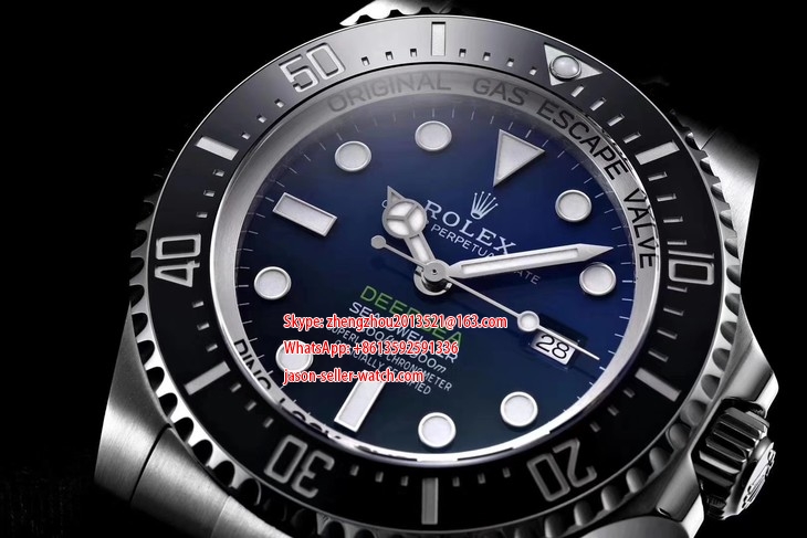 ROLEX Deep Sea Dweller Blue 126660 904L SS Noob V10 A3235