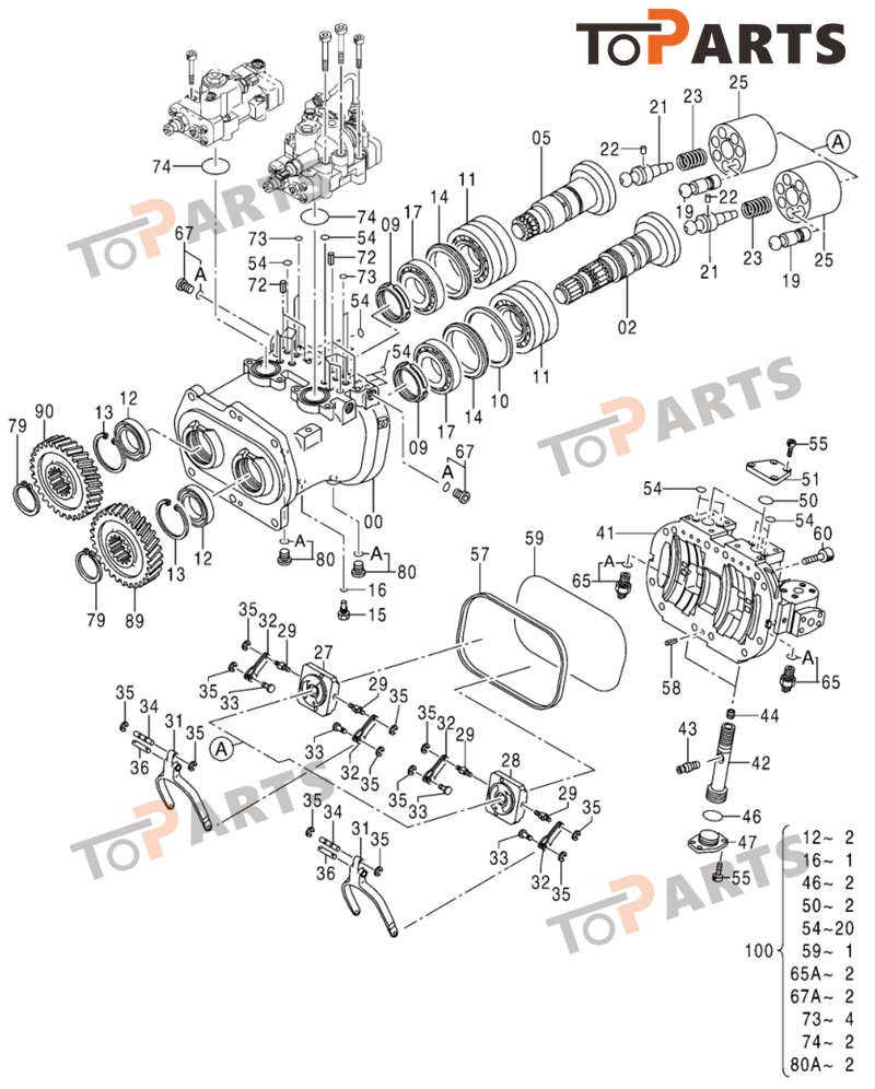 3070581 BACK UP Ring for Hitachi HPV118 hydraulic pump