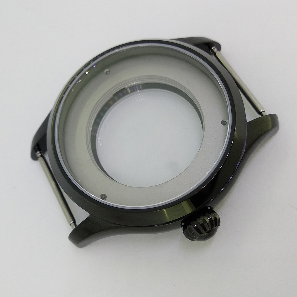 Parnis 42mm Wristwatch Case Sapphire Crystal for Miyota 8N24 Movement