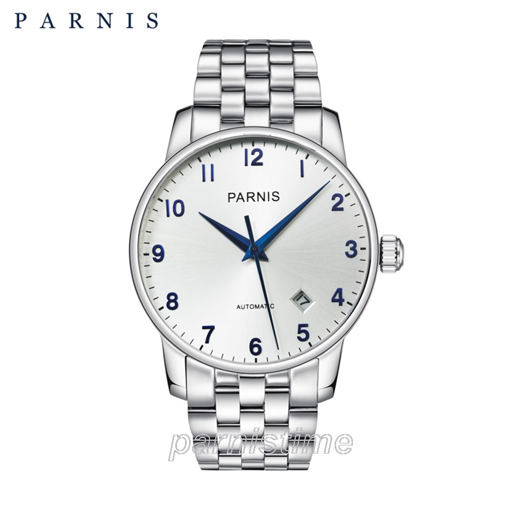 38mm Parnis Men Luxury Mechanical Watch Sapphire Miyota Automatic ...