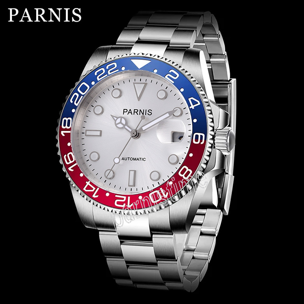 Parnis 40mm 2024 Year Automatic Miyota 8215 Mechanical Men Watch ...