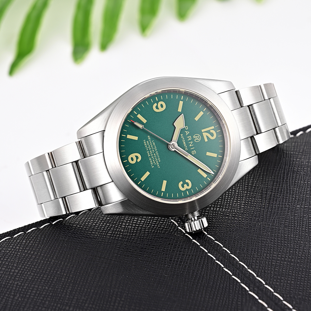 40mm Parnis Sapphire Glass Gloss Watch Case Men's Mechanical Watch