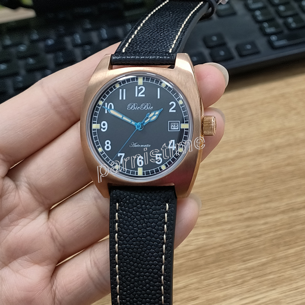 2025 New Arrival 37.5mm Bronze Material Automatic Watch 5ATM Waterproof ...