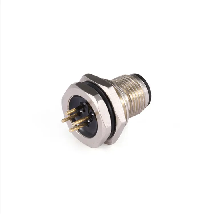 Threaded coupling M12 panel mount power connector,M8 / M12 connector ...