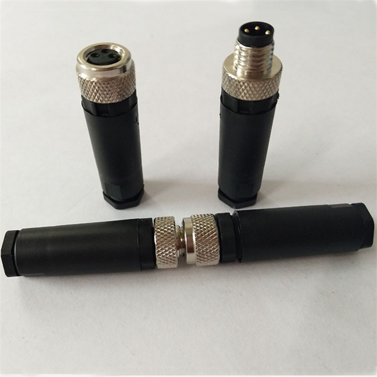Waterproof M8 screw crimp circular 3 4 5 pin wire connector,M8 / M12 ...