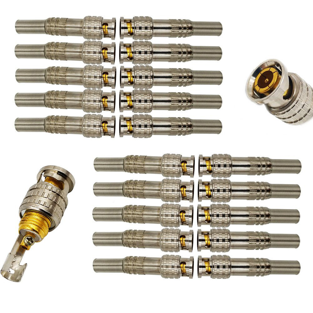 Bnc Solderless coaxial cable Connector,Signal connector,metal shell