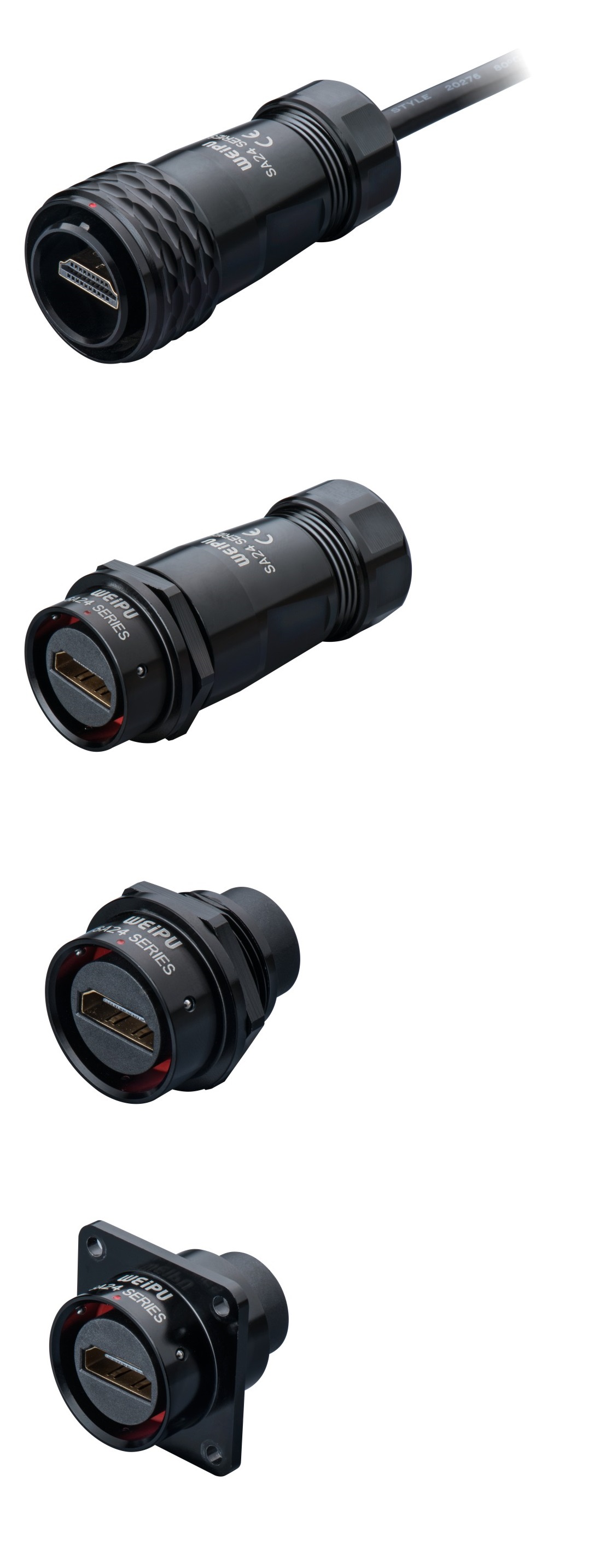 Panel Mount HDMI Connector with Cable