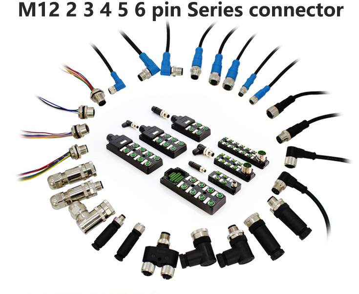 M12 4 pin waterproof cable connector,M8 / M12 connector,M12 connector
