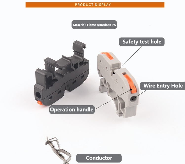 Customizable UK Mini Push In Din Rail Connectors,Terminal Block
