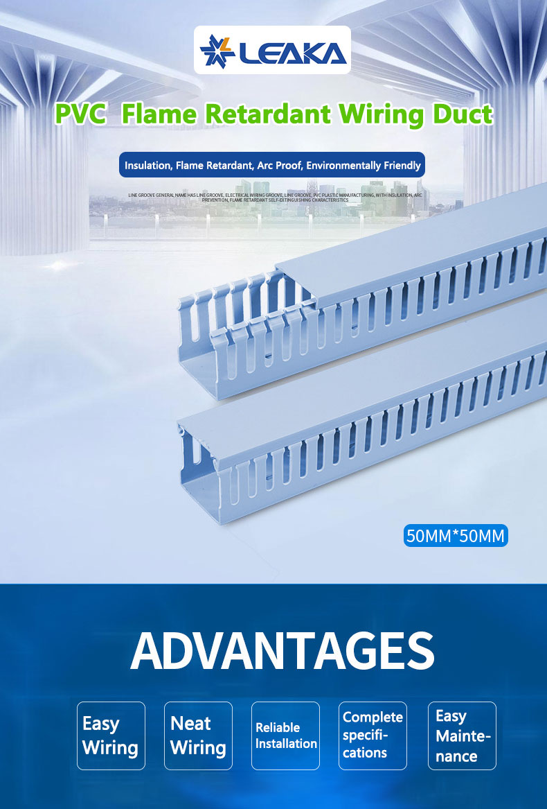 Flame Retardant PVC Trunking Cable Wiring Duct,Wiring Accessories ...