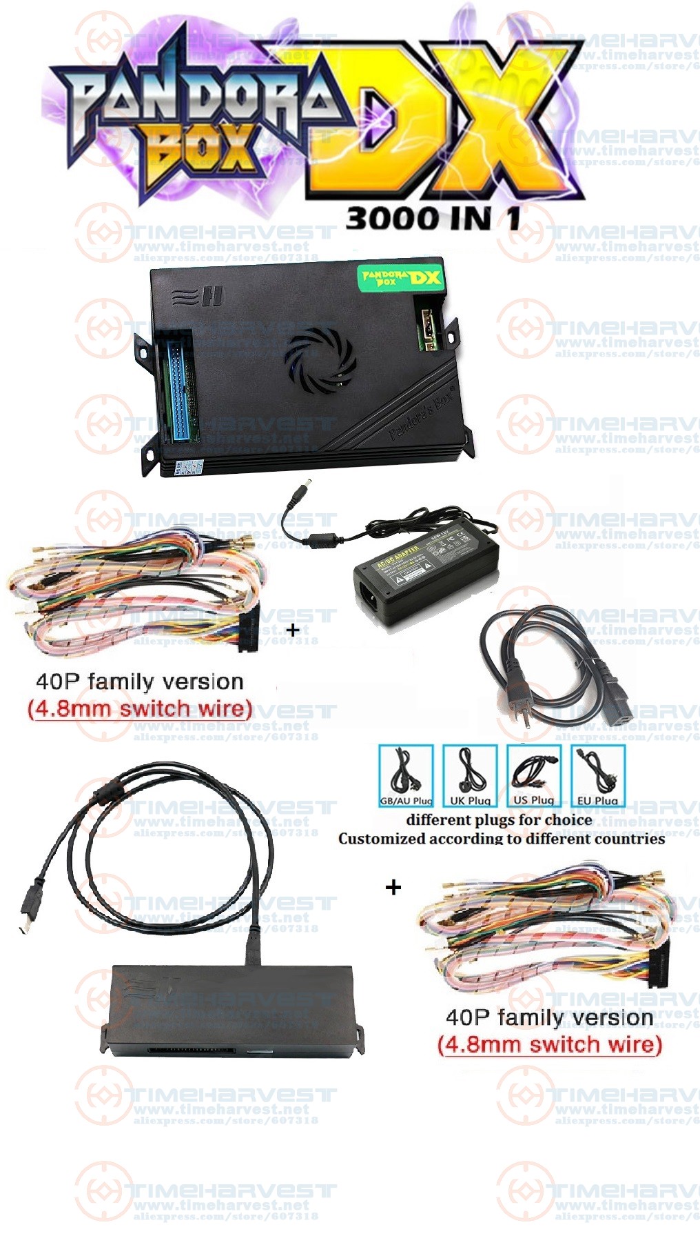 New Pan dora Box DX with 3P 4P Converter USB interface controller for 3 ...