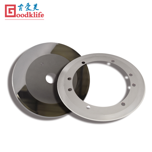 Circular top and bottom knife for cutting paper
