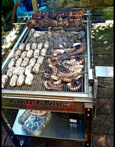 Brazilian BBQ Skewer Grill Rotator BBQ Grill Skewer Chain Set Cyprus ...