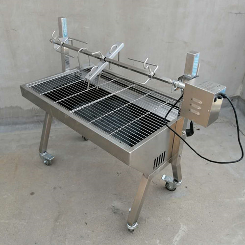 Stainless lamb chicken roaster rotisserie spit grill machine