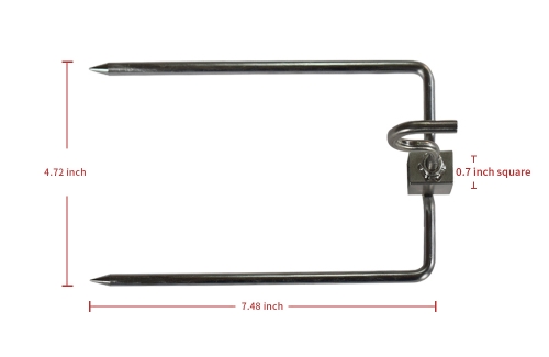 S/S Long 2 Prong Forks for Rotisserie BBQ Spit (Set of 2) suit 22mm ...