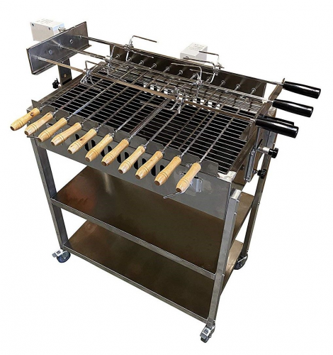 Brazilian Greek Stainless Steel Cypriot Rotisserie BBQ Grill Barbecue ...