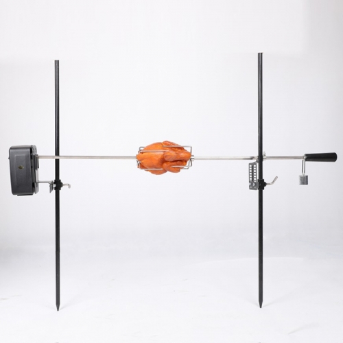 Universal Grill Rotisserie Spit Rod Kit Portable Electric