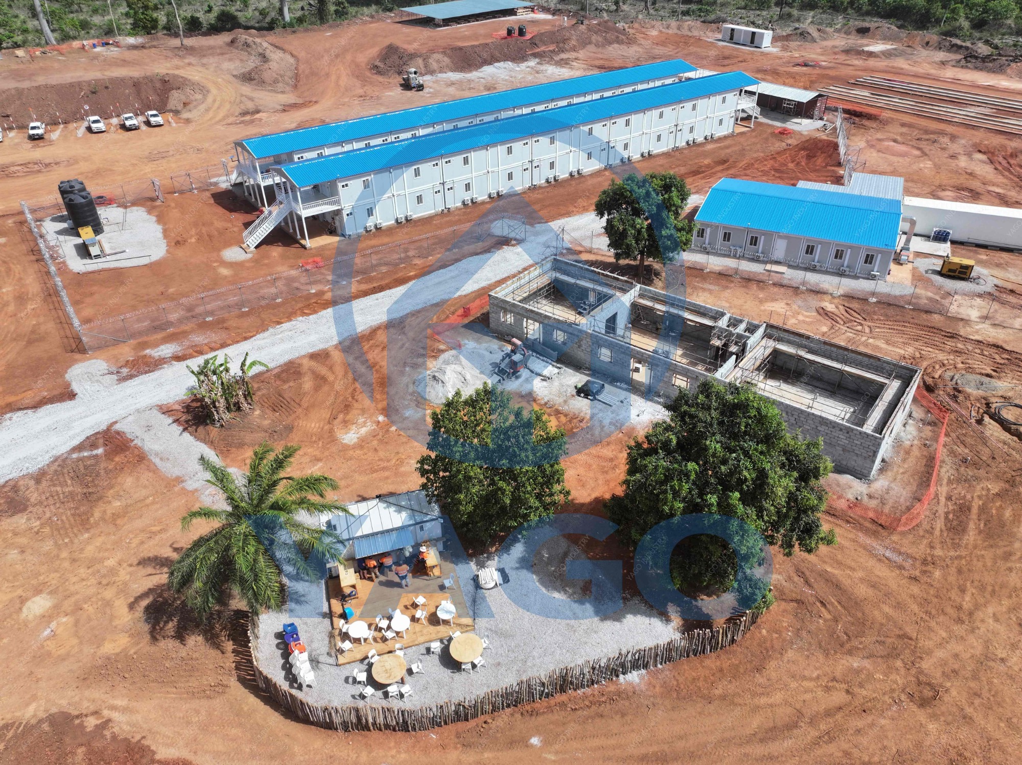 Site Accommodation and Kitchen building Mine project Ivory Coast