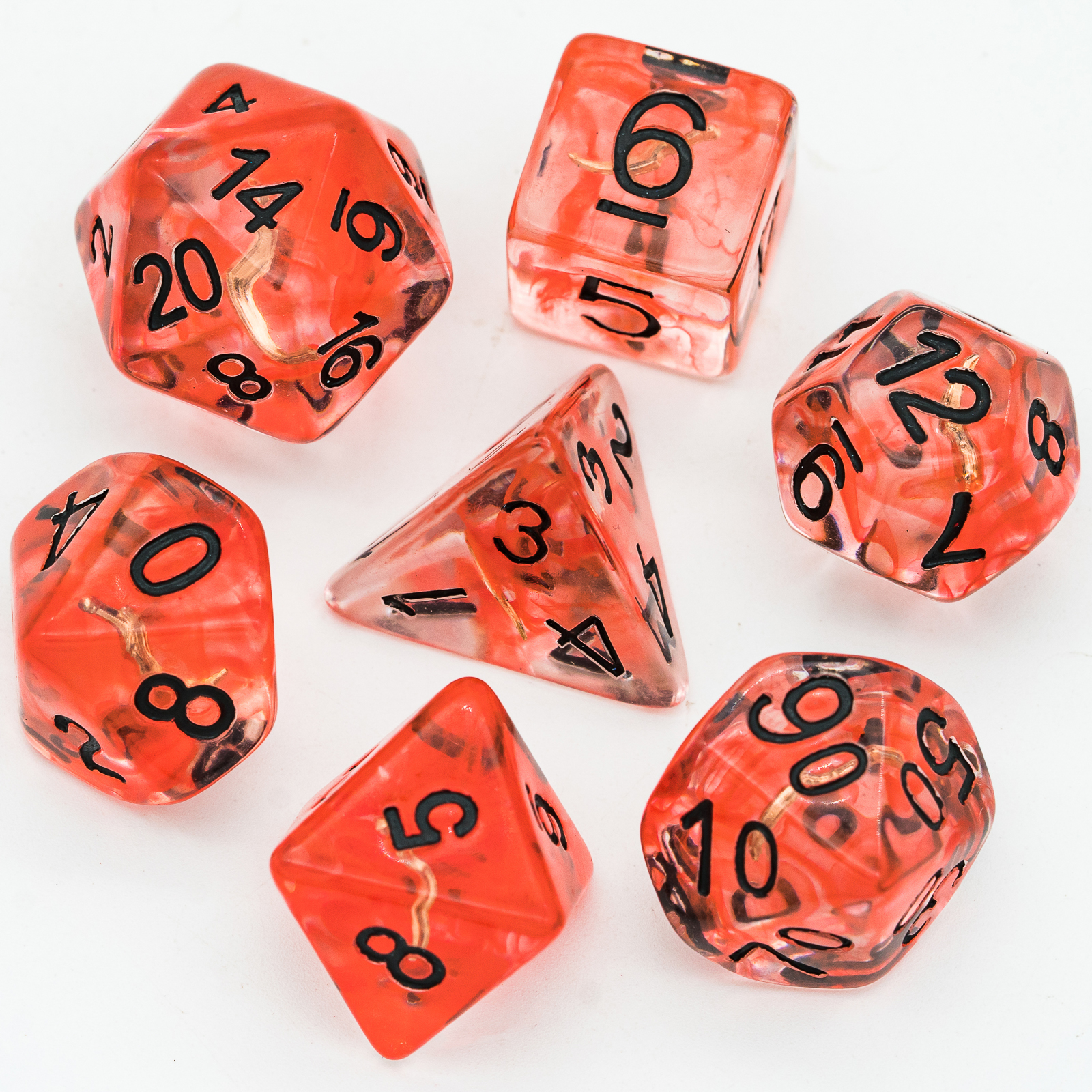 Full Set 12 character weapon Resin Dice Set With Bag