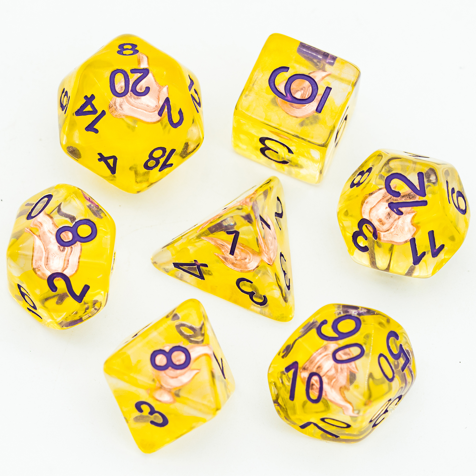 Full Set 12 character weapon Resin Dice Set With Bag