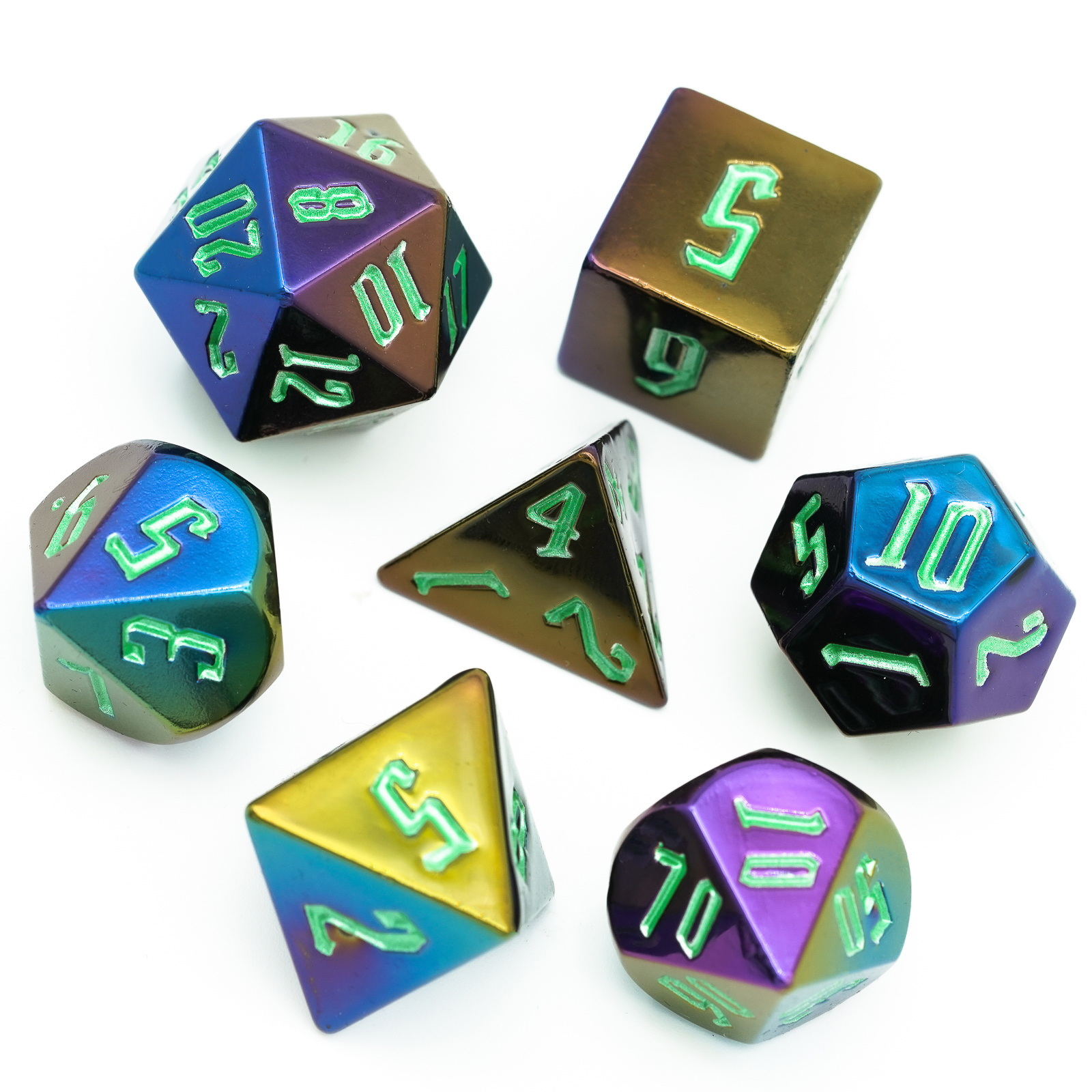Semi-Handmade Colorful Acrylic Dice Set