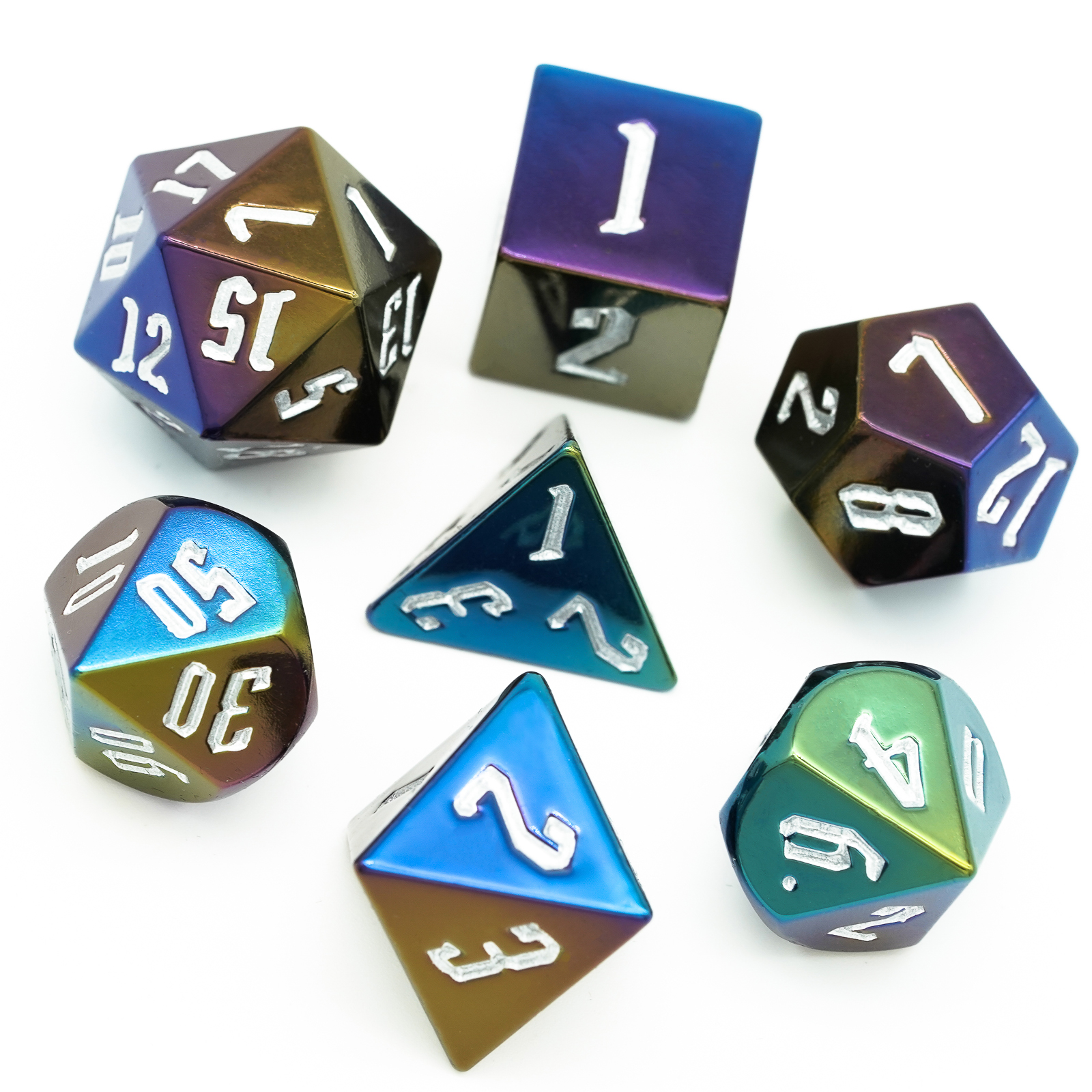 Semi-Handmade Colorful Acrylic Dice Set