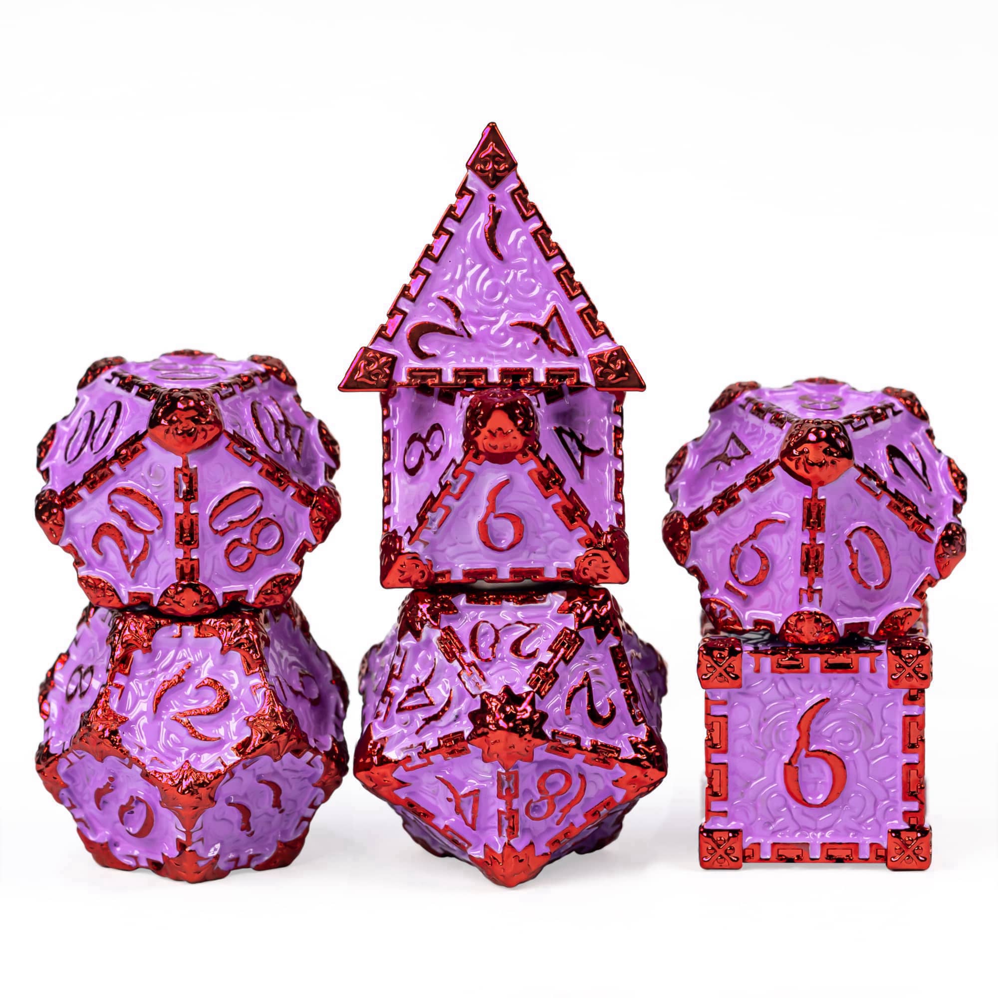 Full Set Dagger font Metal DND Dice With Bag