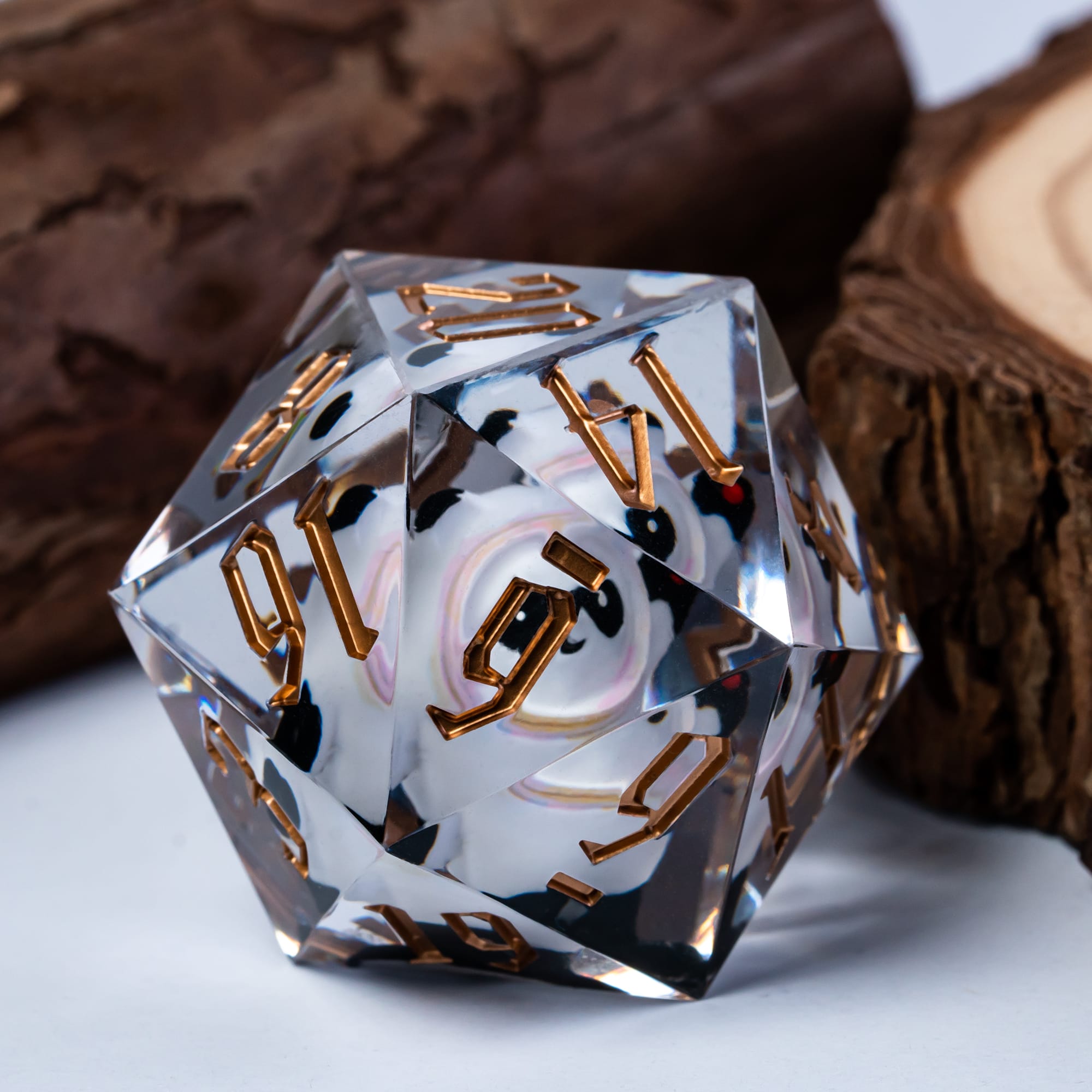 Cusdie D20 DND Dice Sharp Edges Dice, 20 Sided Resin Dice, Single D20 ...