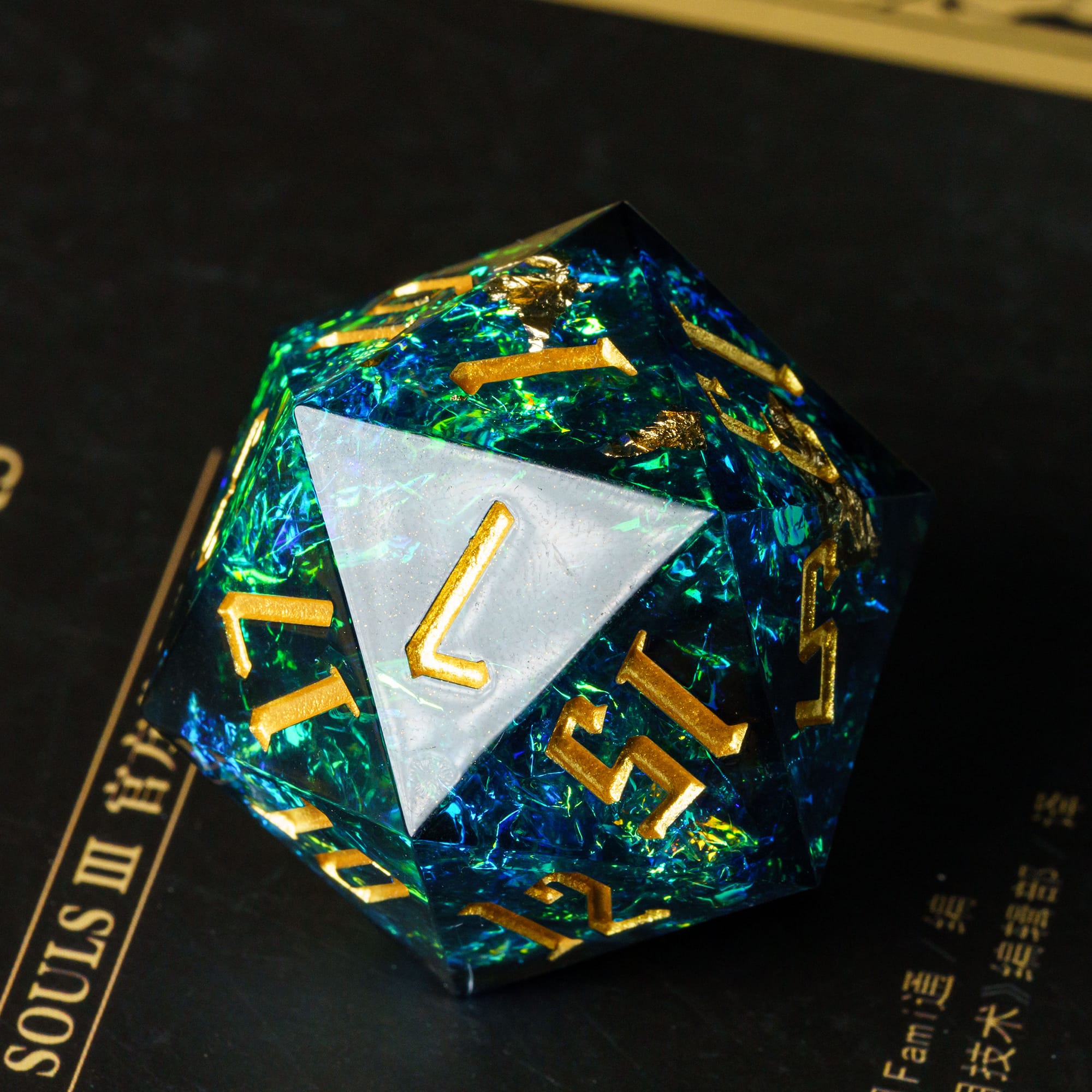 Cusdie 33MM D20 DND Dice Sharp Edges Dice, 20 Sided Dice with Colorful ...