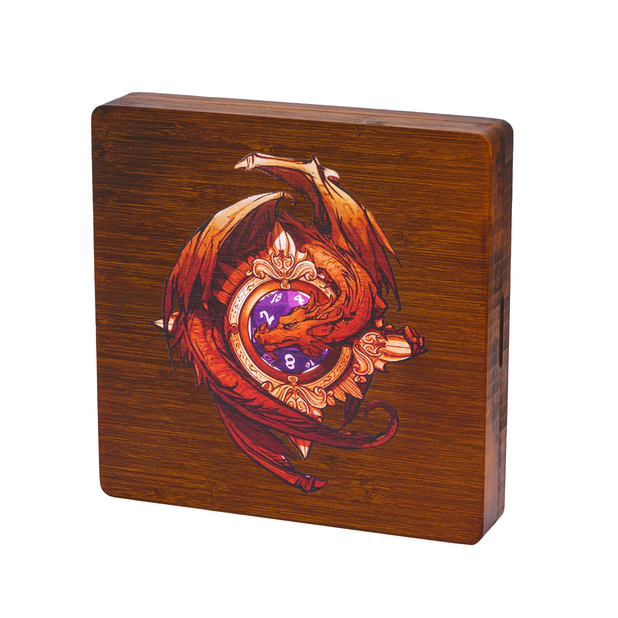 Cusdie 2 in 1 Bamboo Dice Chest Dice Box Dice Tray Dice Holder Dice ...