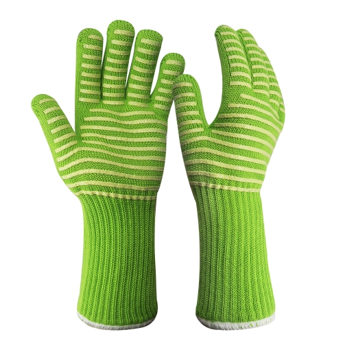 932°F Extreme Heat Resistant Barbecue Grill Pit mitt Gloves Oven Mitts ...