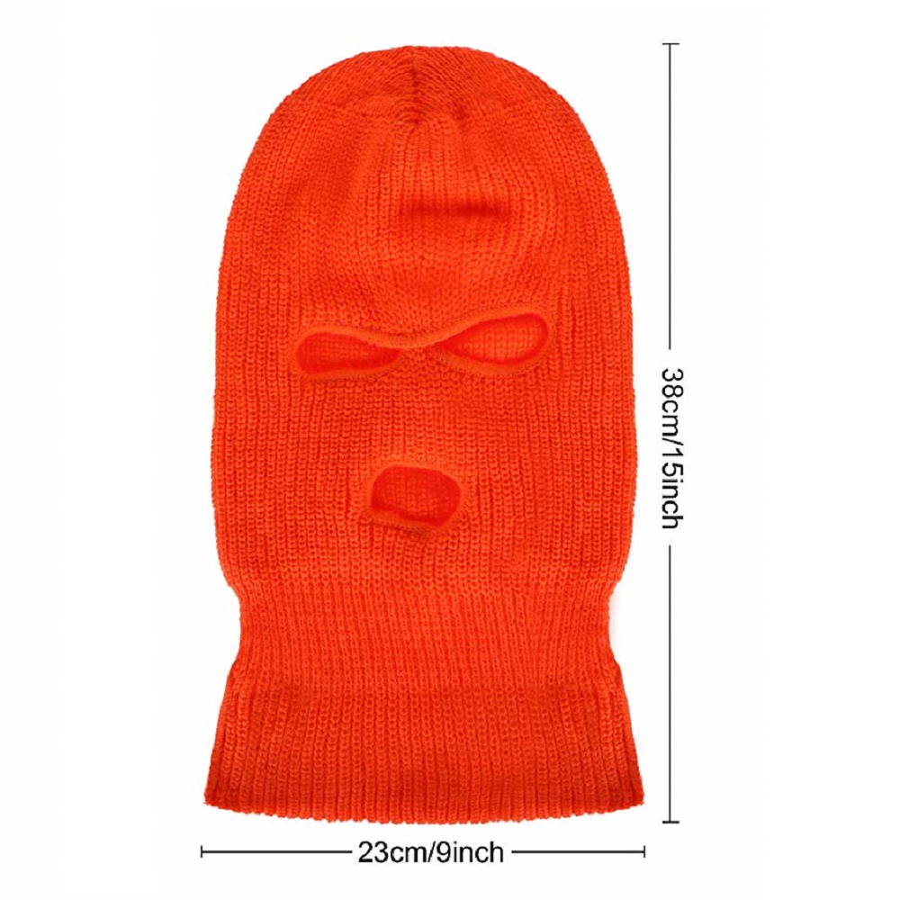Unlined Acrylic knitted Thermal 3 Holes Full Face Mask for Freezer ...