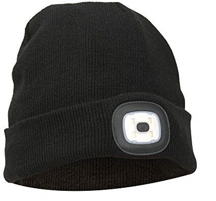 Winter warm Bright LED Headlight thermal Acrylic Camouflage Knit Cap ...