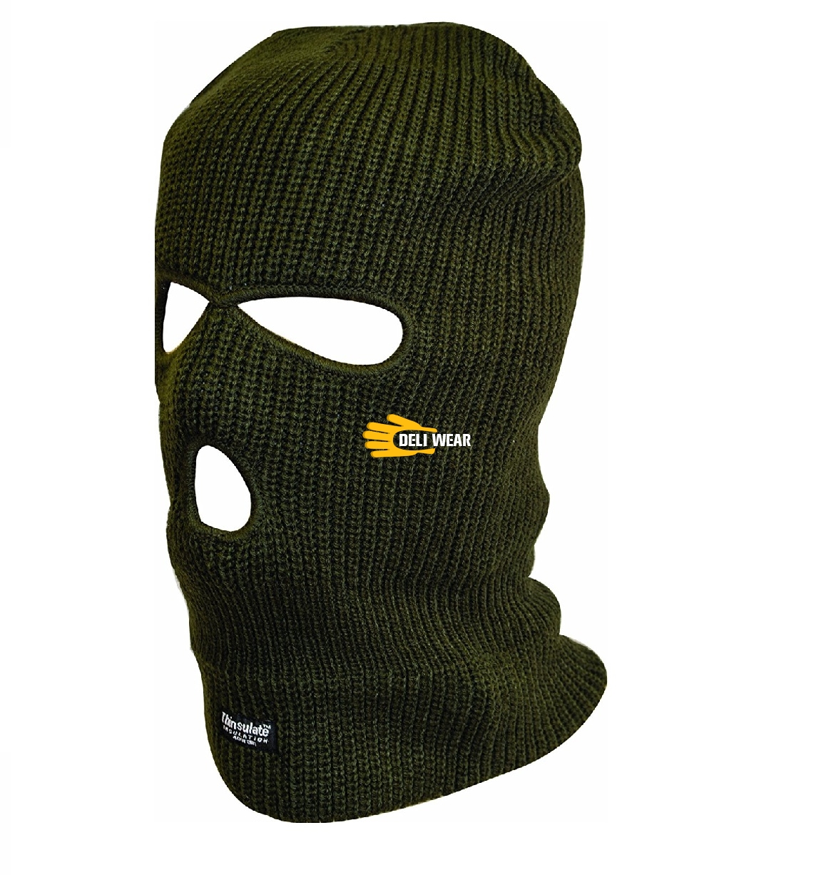 Thinsulate lined Hi Vis yellow Three Holes Balaclava for Ski Cycling ...