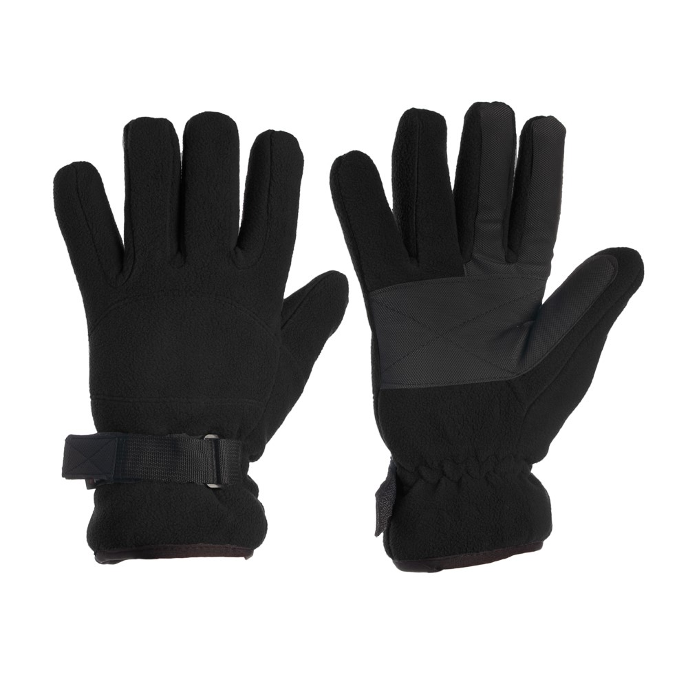 Thinsulate insulation Thermal Fleece glove with leather palm for winter ...