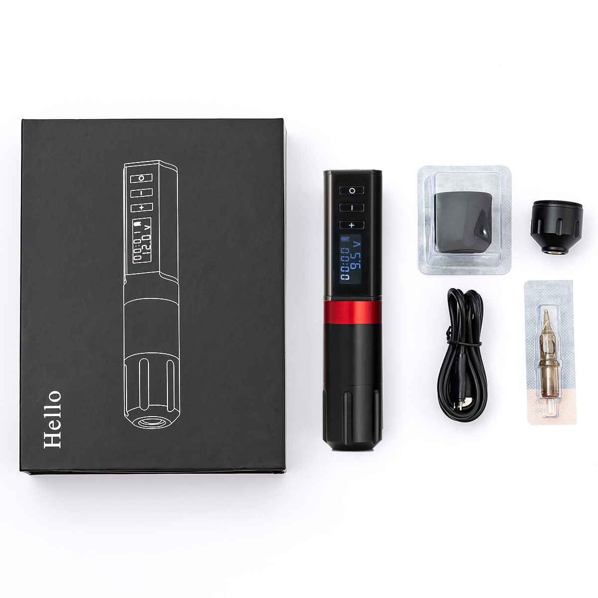 High Quality HELLO Tattoo Pen Machine with Tattoo 2 Generation Wireless ...
