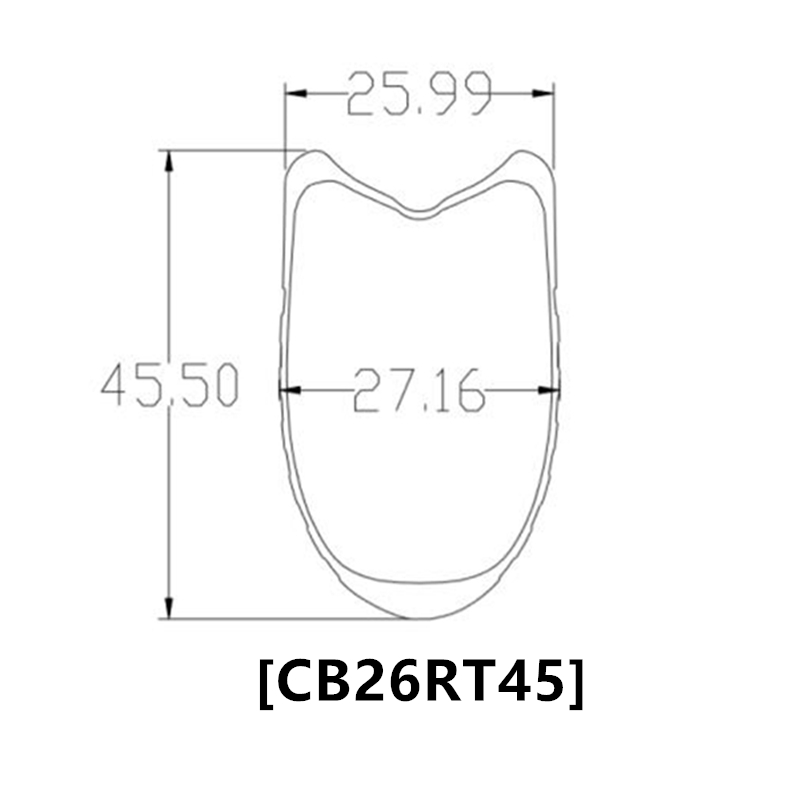Carbon Road Bike 45mm Depth 26mm wide 700C Carbon Rim Tubular ...