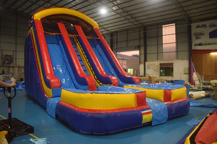 18ft Wet Dry Dual Lane Water Slide Water Jumpers
