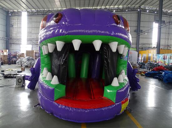 EN14960 Kids Blow up Lizard Bounce House Inflatable Obstacle Course for ...