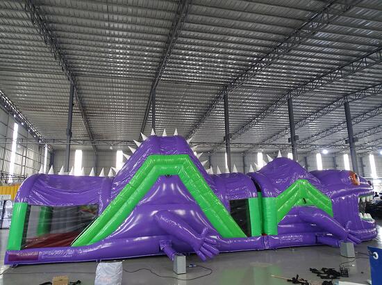 EN14960 Kids Blow up Lizard Bounce House Inflatable Obstacle Course for ...