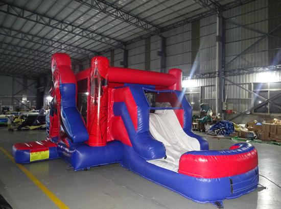 Hot Sale Spider Man Jumping Castle with Slide Spiderman Bouncy Castle