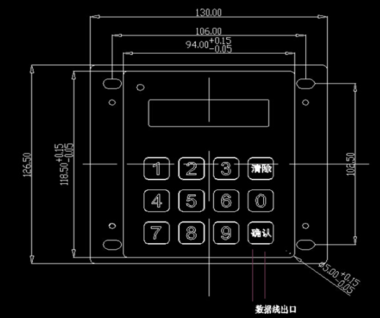IP67 industrial stainless steel LCD numeric keypad for gas station in ...
