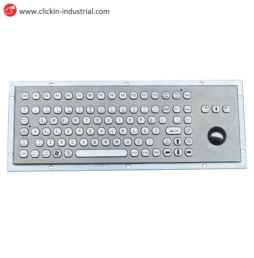 IP67 waterproof stainless steel kiosk keyboard with integrated ...
