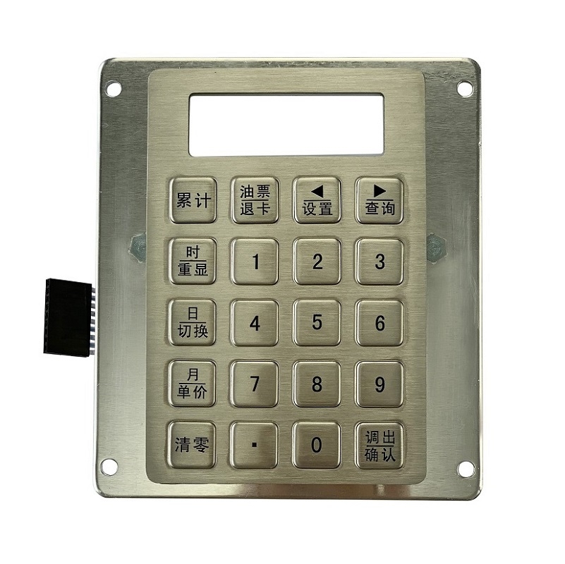 IP66 industrial stainless steel numeric keypad for gas station in panel ...