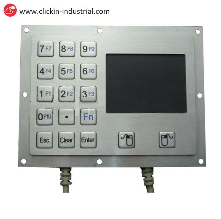 IP65 waterproof stainless steel industrial touchpad with integrated ...