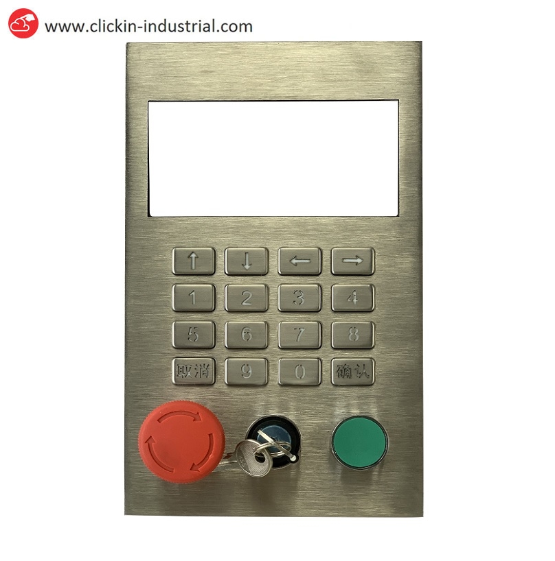 IP66 industrial stainless steel numeric keypad for parking lot in panel ...