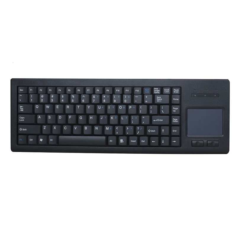 Industrial plastic desktop keyboard with touchpad
