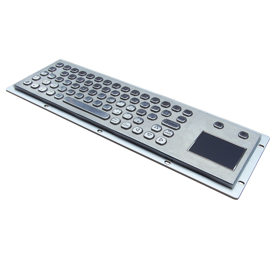 IP65 waterproof stainless steel kiosk keyboard with integrated touchpad